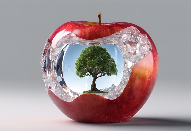 Enchanted Orchard: the Crystal Apple S Secret Stock Illustration ...