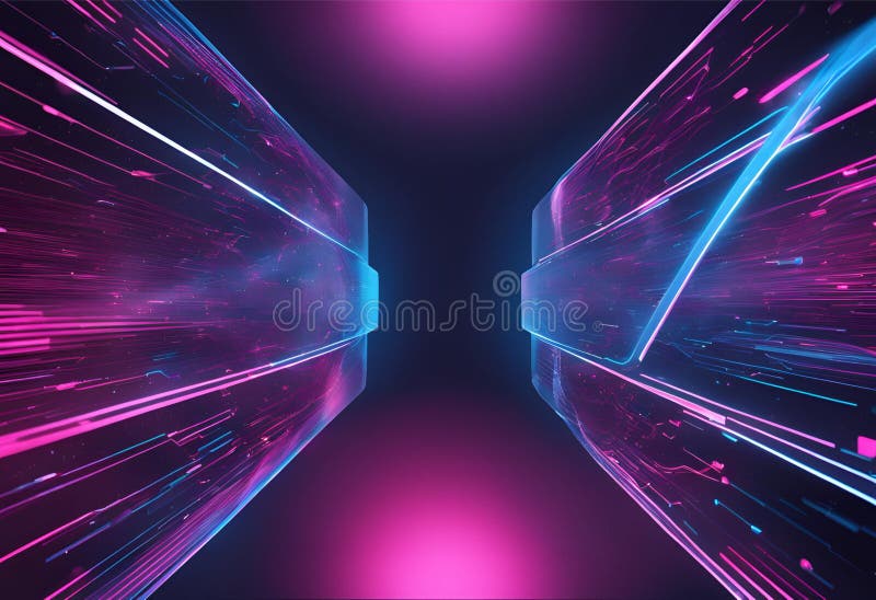 Cyber Spectrum: Neon Metaverse Symphony Stock Illustration ...