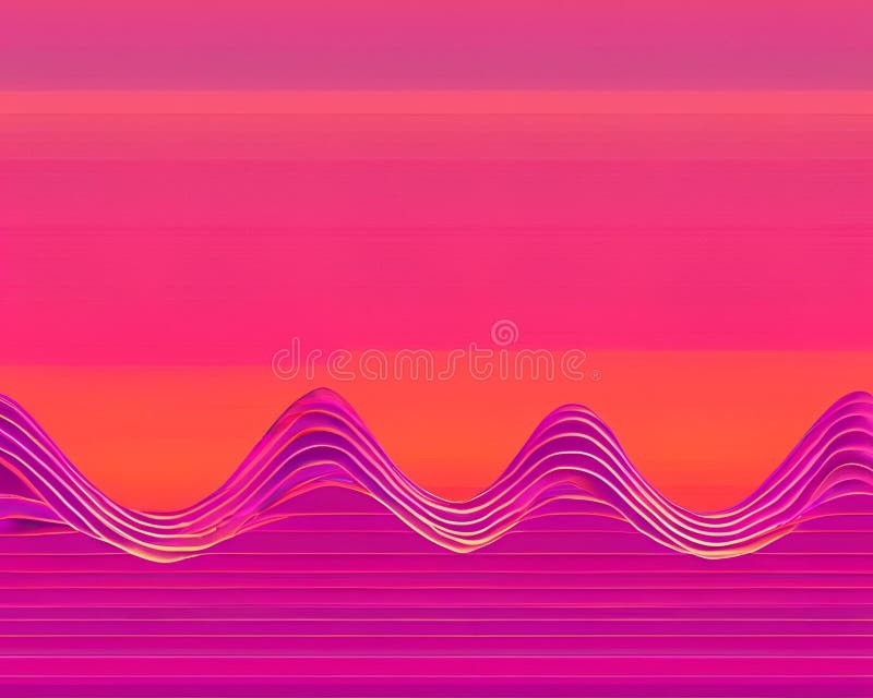 Abstract Background with Waves, a Simple Sine Wave in Various Color ...