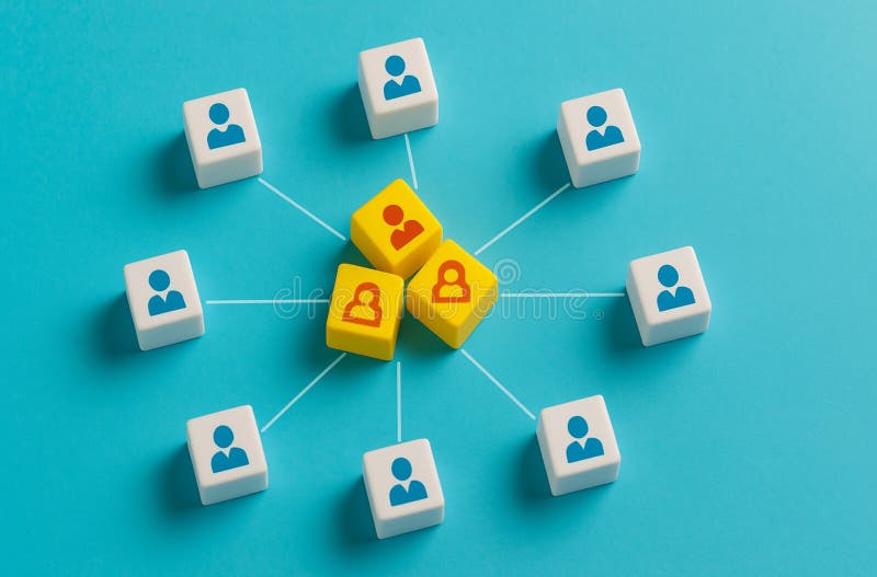 Teamwork, Collaboration, and Networking Concept with Colorful Blocks ...