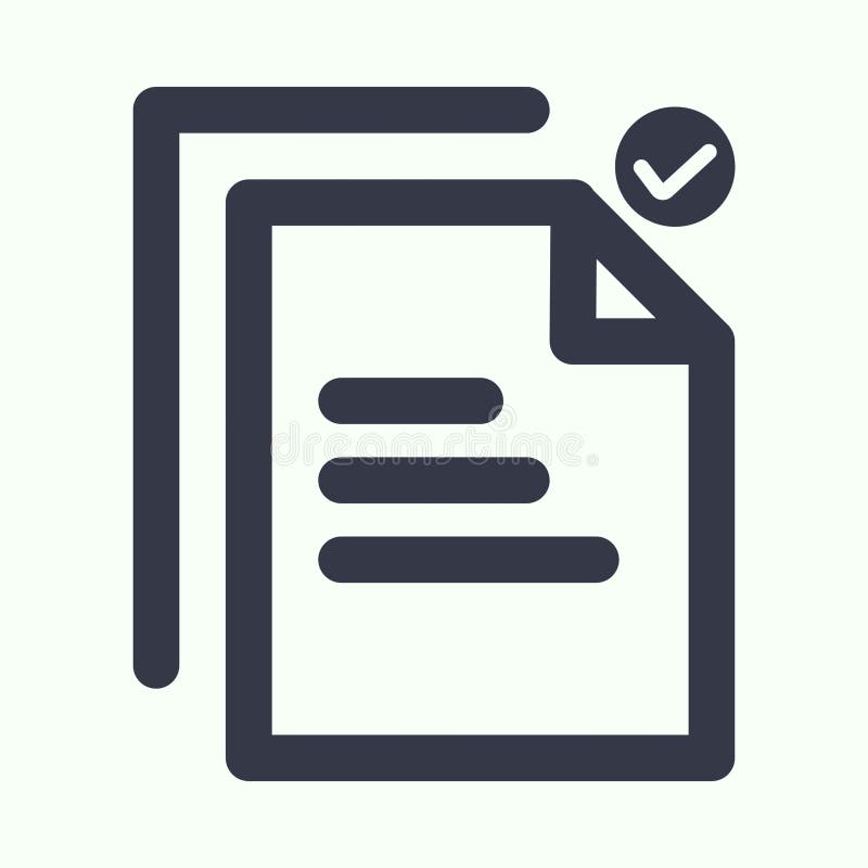 Document with Checkmark Icon Symbolizing Completion or Approval Stock ...