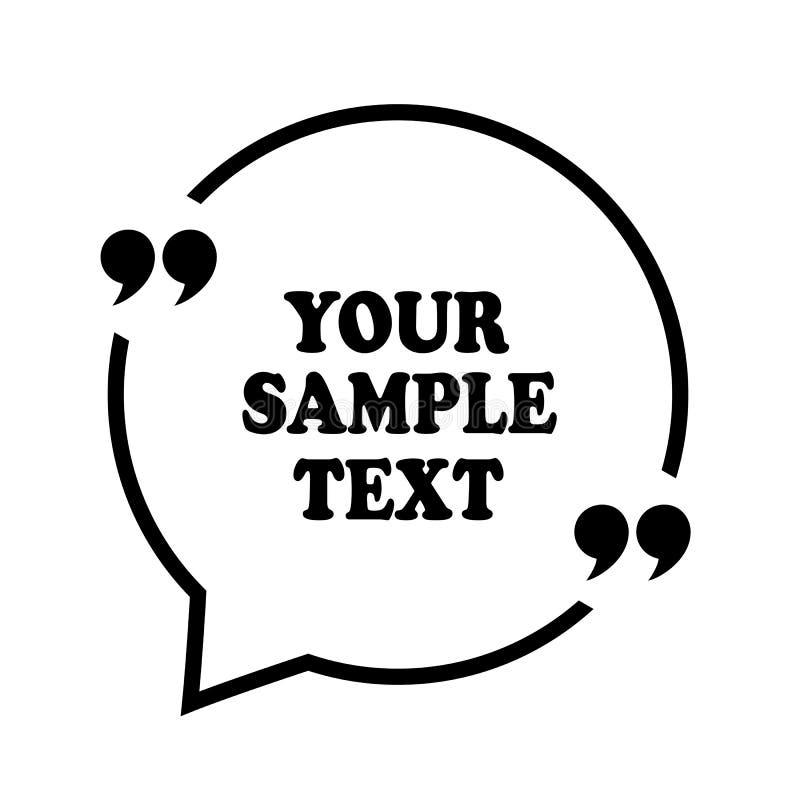 Quote speech bubble icon stock vector. Illustration of commas - 144177871