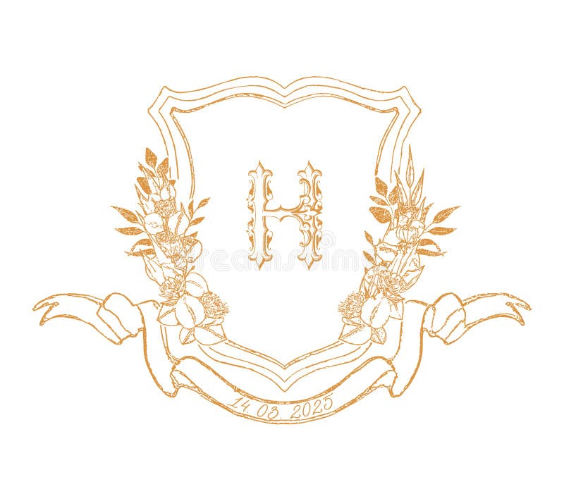 Crest with Vintage Style Design Elements, Use for Logo, Frame Stock ...