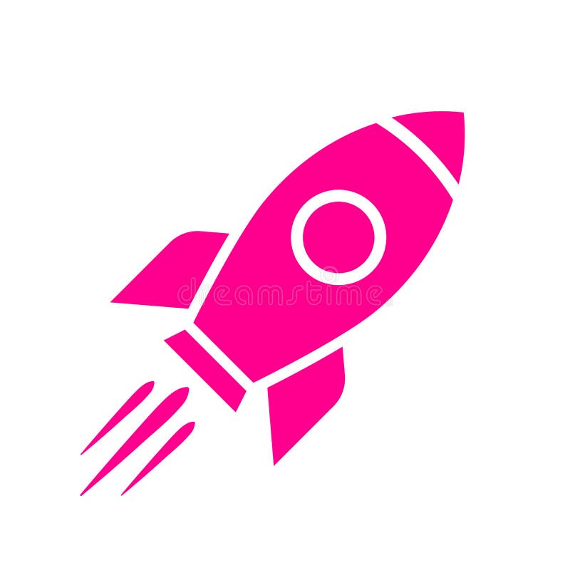 Red Rocket. Vector Illustration Stock Vector - Illustration of blue ...