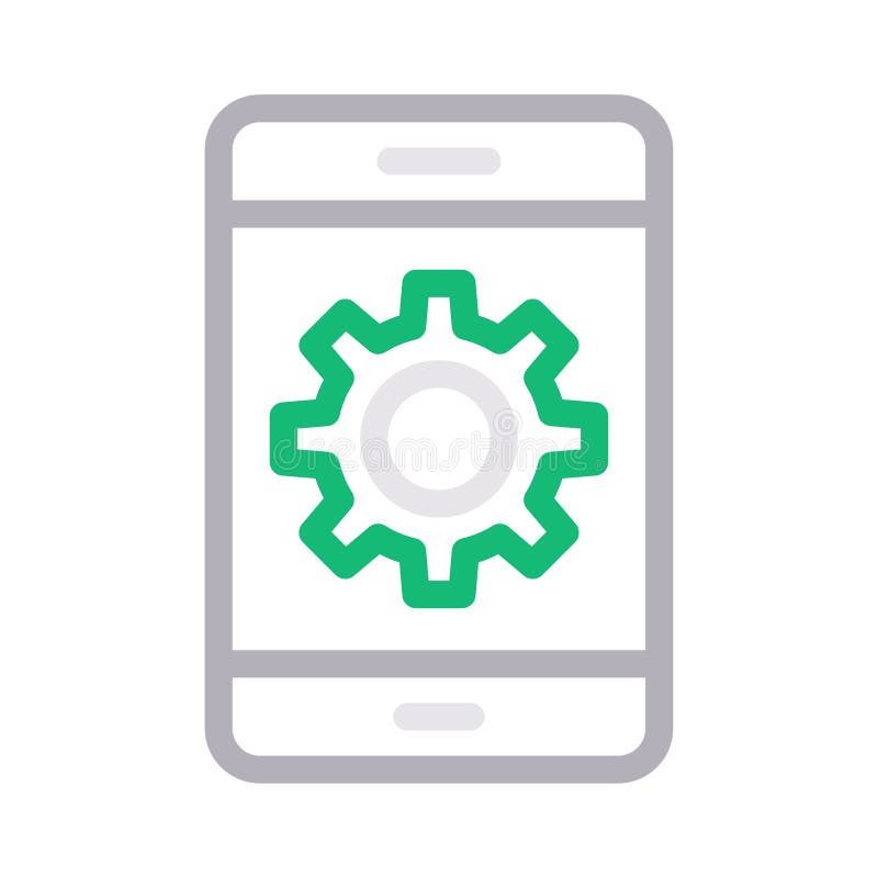 Phone Setting Color Line Icon Stock Illustration - Illustration of ...