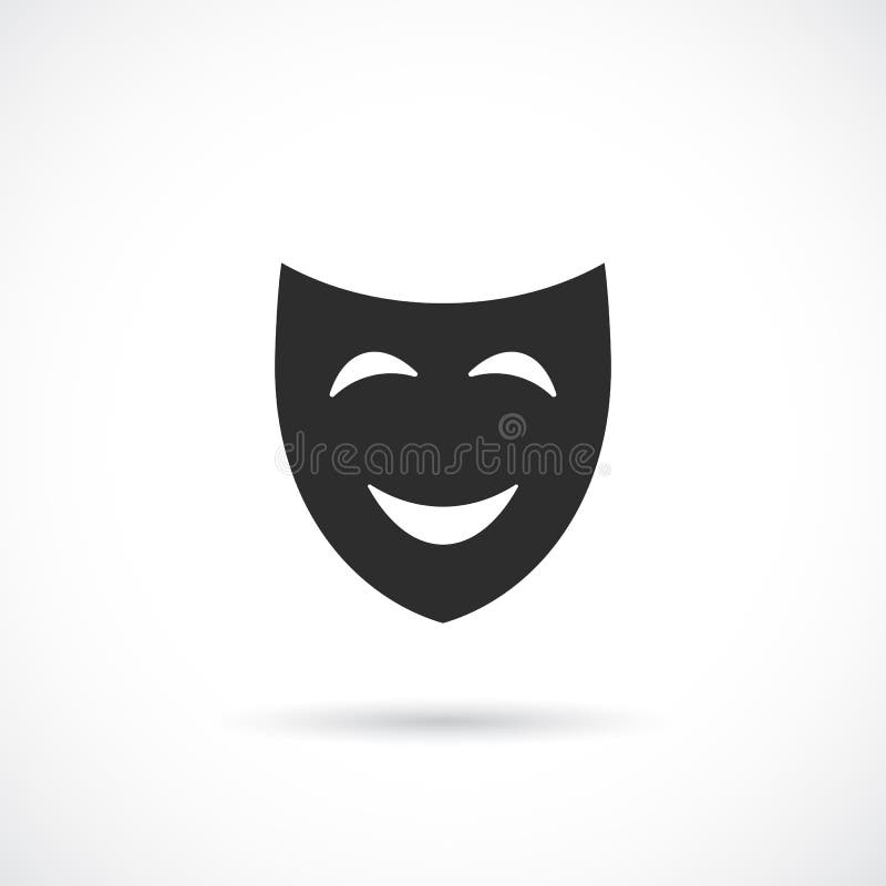 Theater Or Acting Smiling Mask Vector Illustration Stock Vector ...