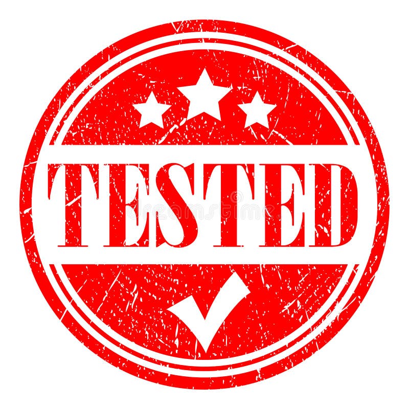 Tested stamp stock illustration. Illustration of label - 14216276