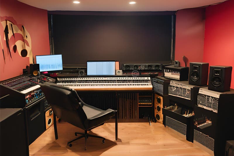 Modern Music Recording Studio with Professional Audio Equipment Studio ...