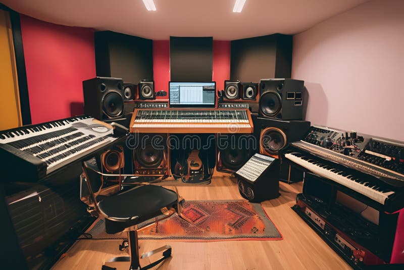 Modern Music Recording Studio with Professional Audio Equipment Studio ...