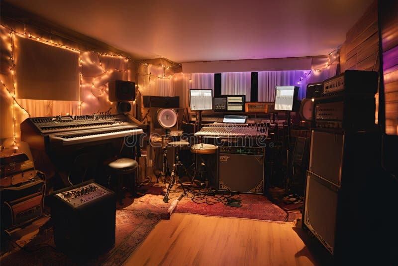 Modern Music Recording Studio with Professional Audio Equipment Studio ...