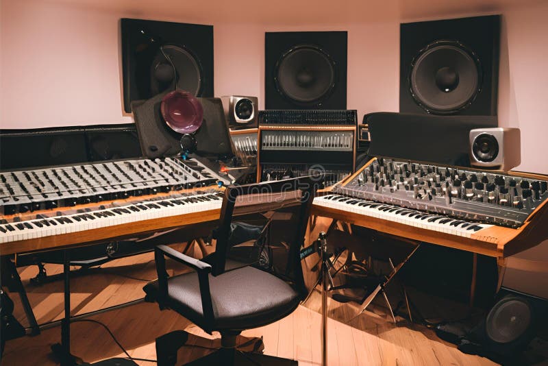 Modern Music Recording Studio with Professional Audio Equipment Studio ...