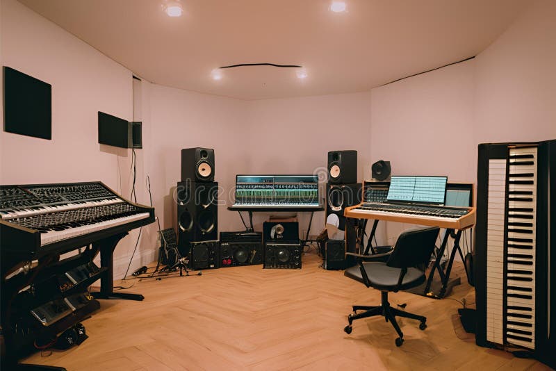 Modern Music Recording Studio with Professional Audio Equipment Studio ...