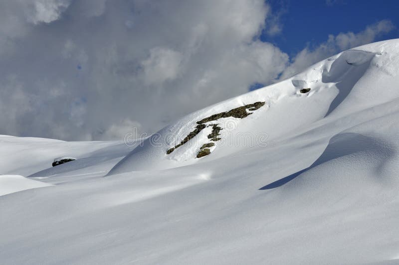 Untouched Snow on Smooth Slopes Stock Photo - Image of mountain, slope ...