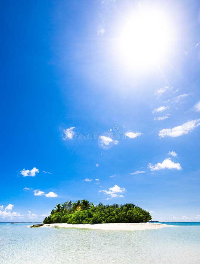 Untouched Tropical Beach View Stock Image - Image of horizon, beauty ...