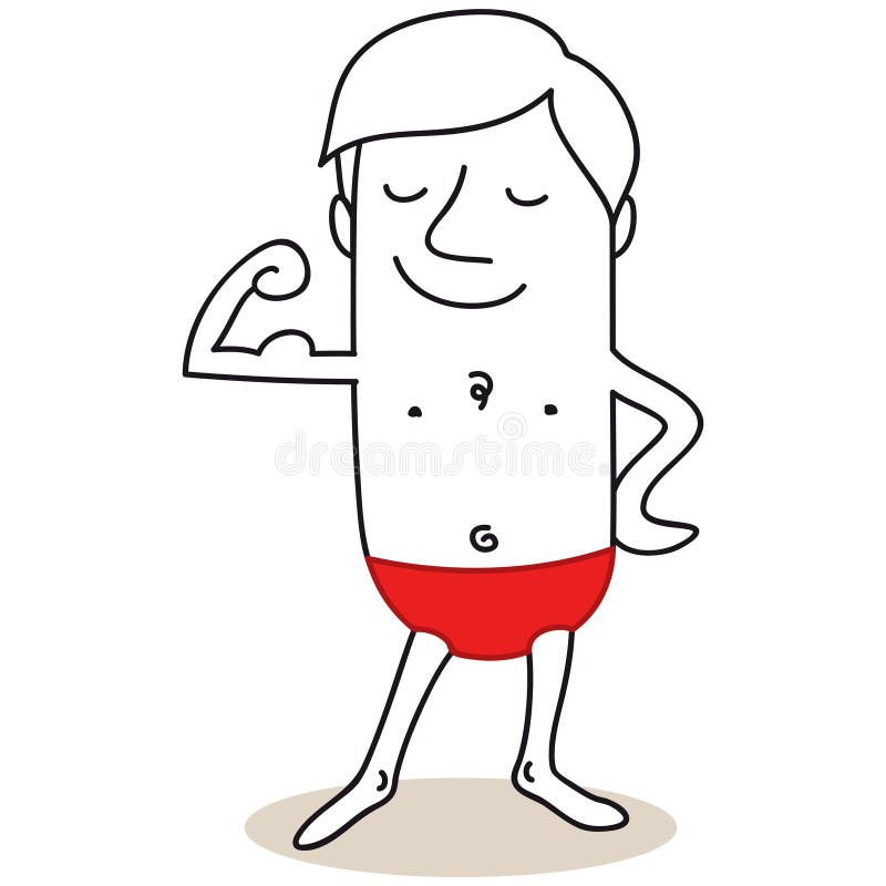 Untrained Man in Swimming Trunks Posing Stock Vector - Illustration of ... Untrained Man in Swimming Trunks Posing Stock Vector - Illustration of ...
