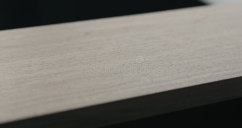 Untreated Walnut Board Closeup in Workshop Stock Image - Image of ...
