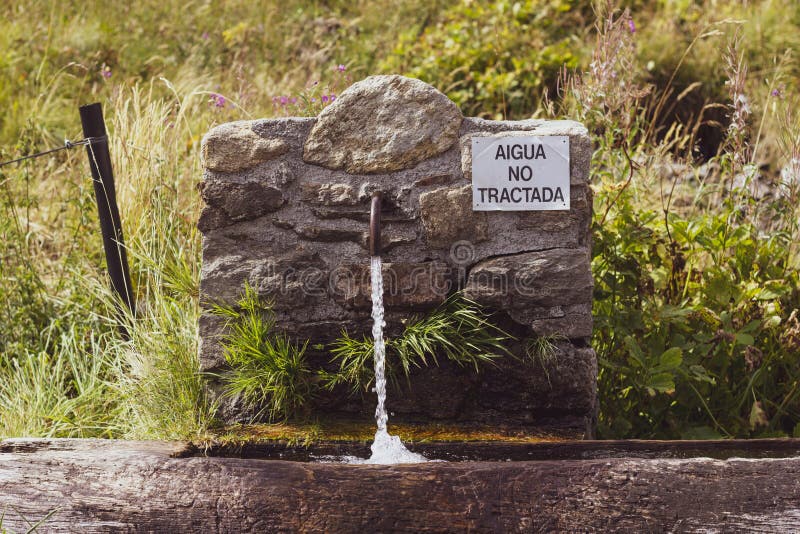 Untreated Water Source on Rural Road Stock Image - Image of untreated ...