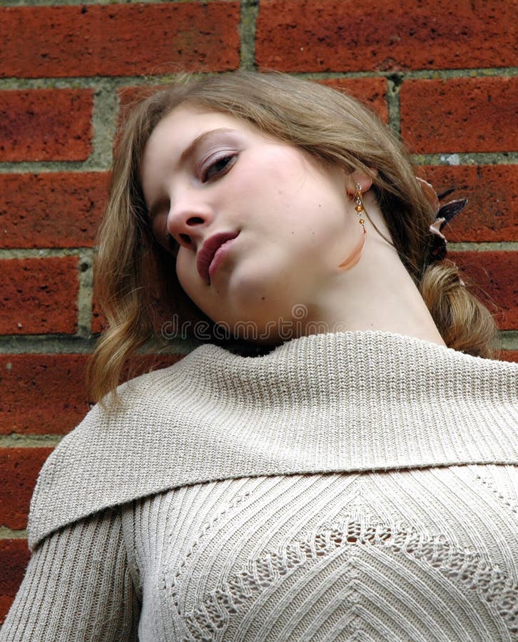 Untrusting stock image. Image of long, model, fashion, face - 329539