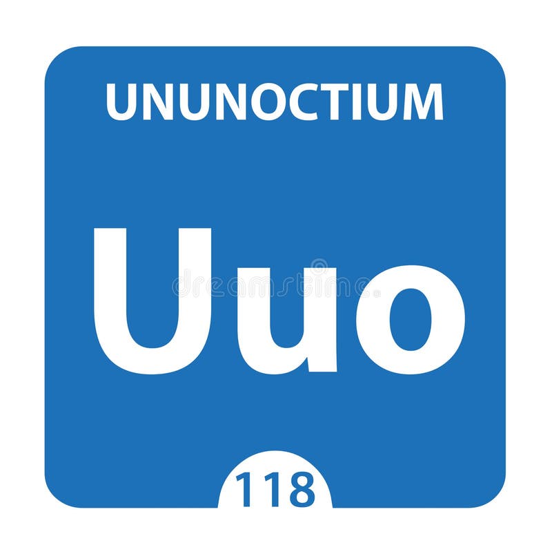Ununoctium Uuo Chemical Element. Ununoctium Sign with Atomic Number ...