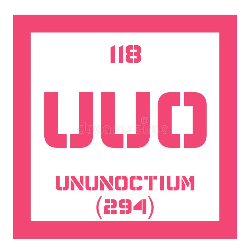 Ununoctium Uuo Chemical Element. Ununoctium Sign with Atomic Number ...