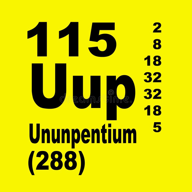 Ununpentium Periodic Table of Elements Stock Illustration ...