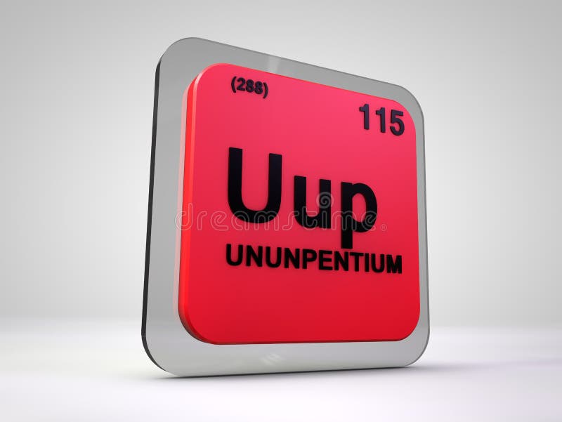 Ununpentium Uup-chemisches Element Ununpentium-Zeichen Mit Atomnummer ...