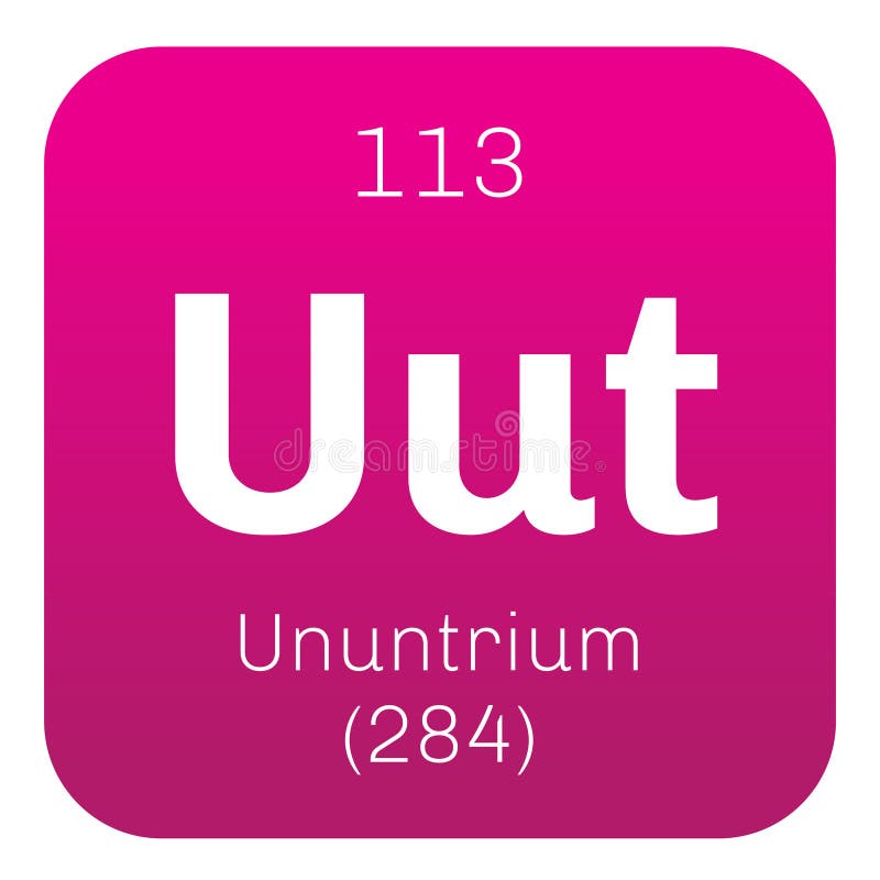 Ununtrium Uut Chemical Element. Ununtrium Sign with Atomic Number ...