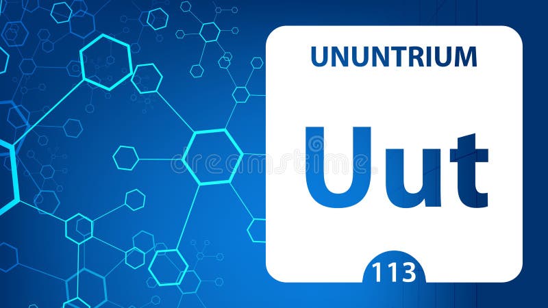 Ununtrium Periodic Table of Elements Stock Illustration - Illustration ...