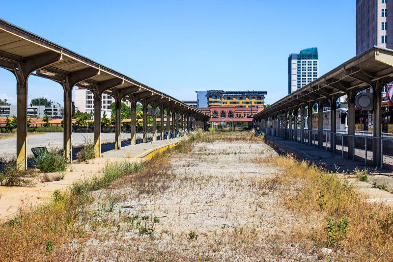Unused Loading Platform at Train Station Stock Photo - Image of seats ...