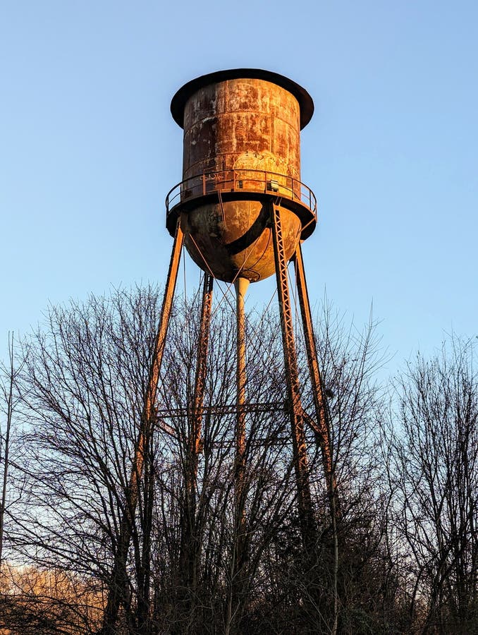 Unused Rusty Water Tank Old Style for Water Storage Stock Photo - Image ...