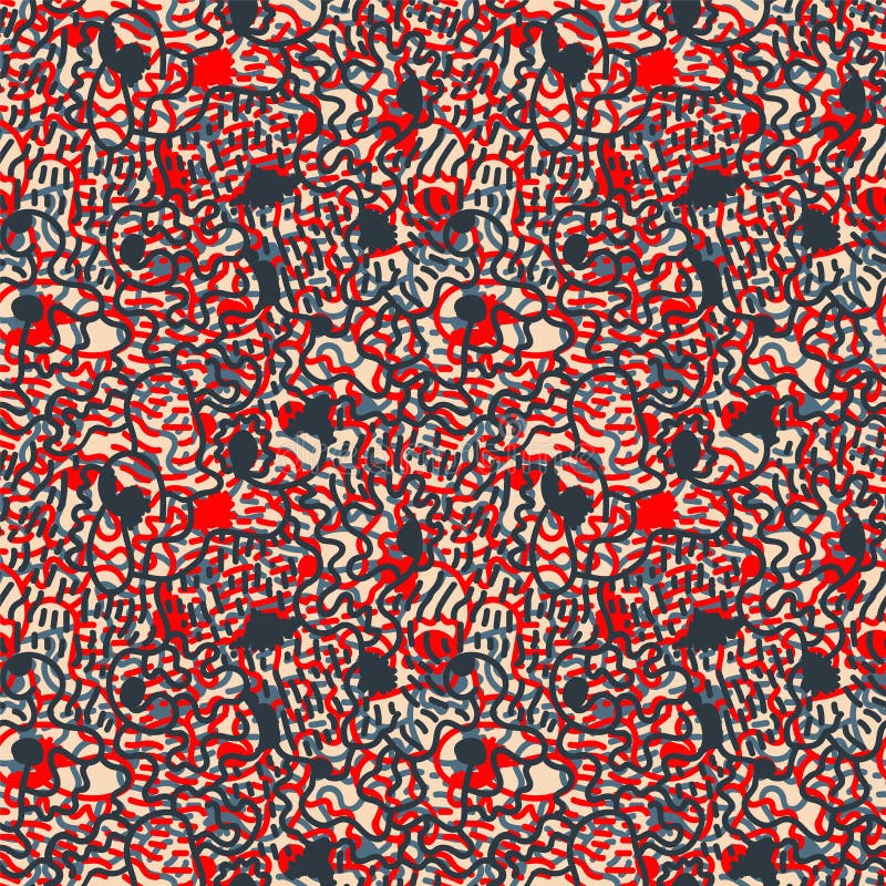 Unusual Abstract Seamless Artwork With Psychedelic Patterns Stock Illustration Illustration Of