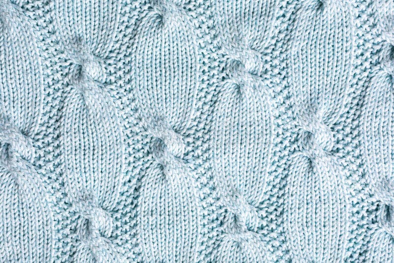 Unusual Abstract Turquoise Knitted Pattern Background Stock Photo ...