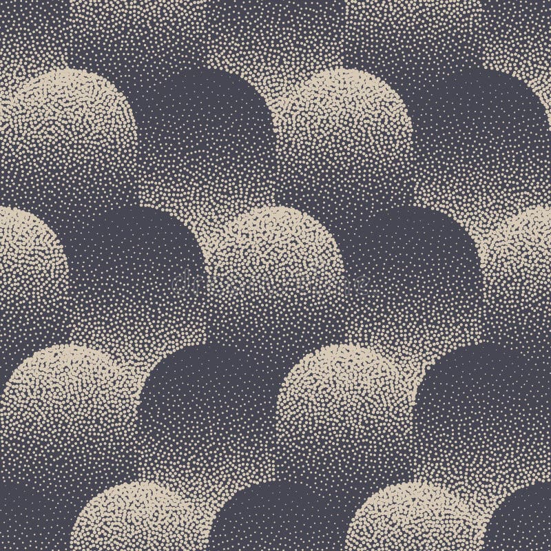 Unusual Aesthetic Stippled Seamless Pattern Geometric Vector Abstract ...