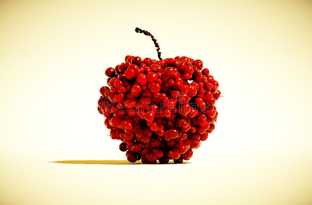 Unusual apple concept stock illustration. Illustration of flowers ...