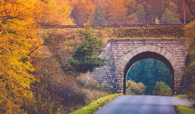 Unusual Autumn Colors in the Mountains. Time for Scenic Trips Stock ...