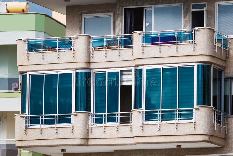 Balconies Modern Resort Hotel Business Stock Photo - Image of stone ...