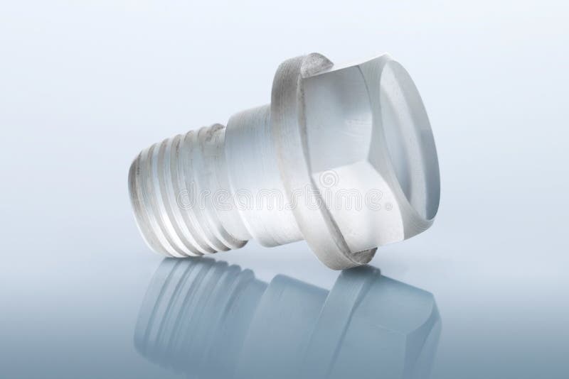 Unusual Bolt Made of Transparent Plastic Stock Image - Image of ...