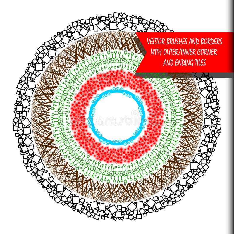 Unusual Brushes and Borders. Stock Vector - Illustration of line, brush ...