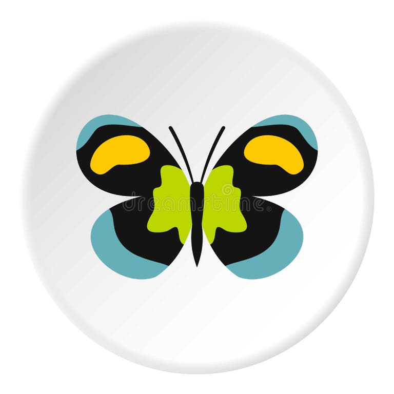 Unusual Butterfly Icon Circle Stock Vector - Illustration of bright ...