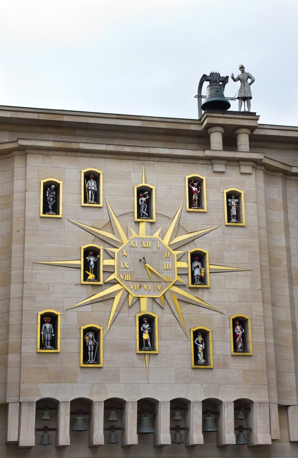 Clock in Brussels stock photo. Image of bell, stone, europe - 16770032