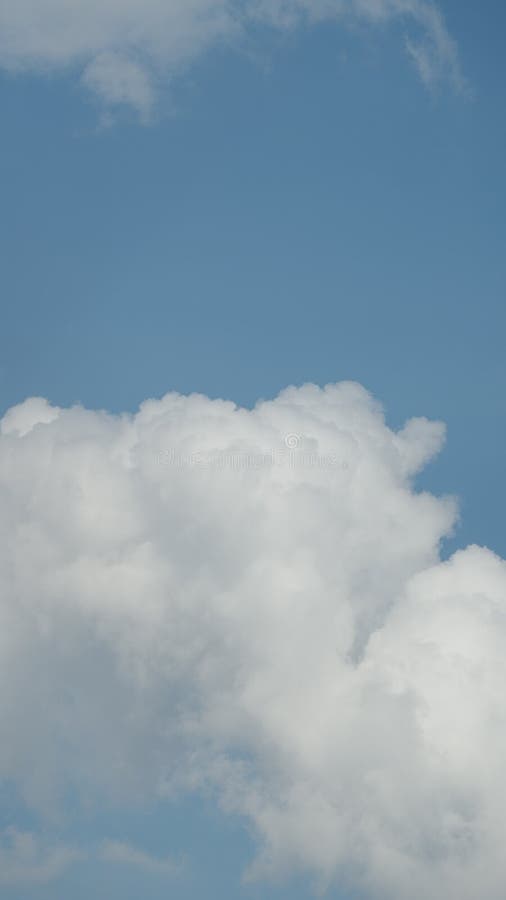 Unusual Clouds in Blue Sky. White Cloud on Blue Sky Background. Blue Sky Background with Tiny ...