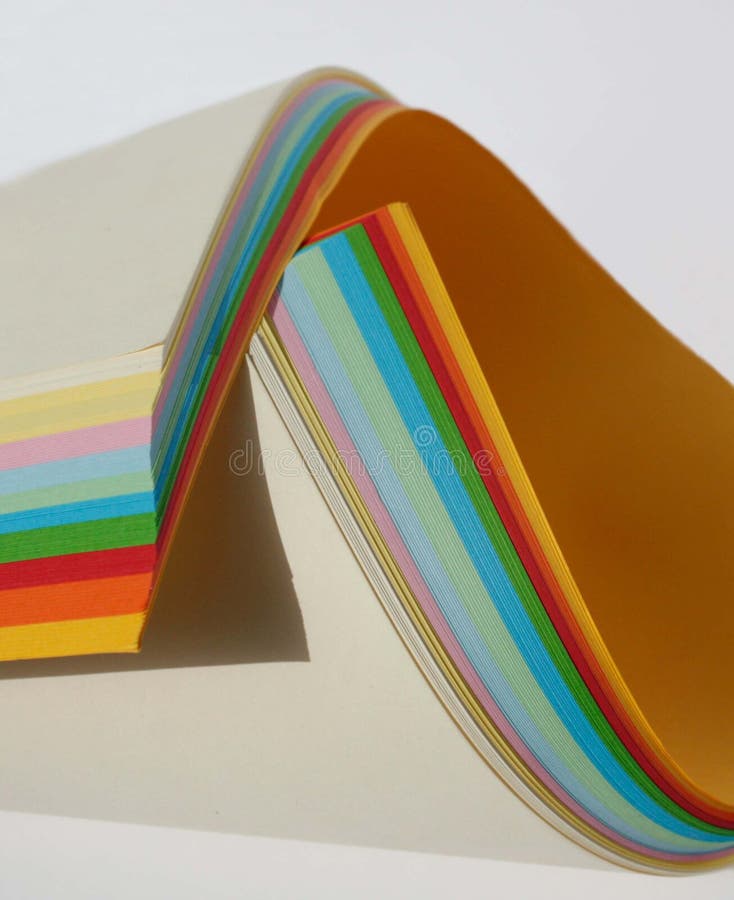 Unusual Composition of Colored Paper, Bright Colors on a White ...