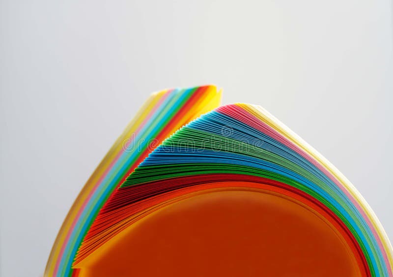 Unusual Composition of Colored Paper, Bright Colors on a White ...
