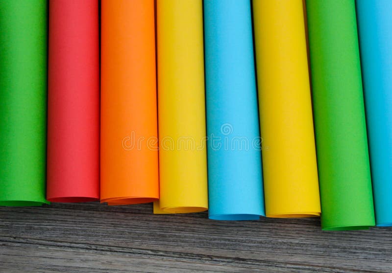 Unusual Composition of Colored Paper, Bright Colors on a White ...