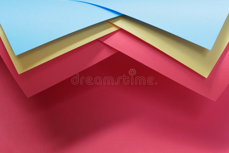 Unusual Composition of Colored Paper, Bright Colors on a White ...