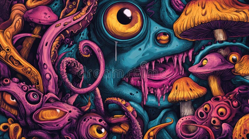 Unusual Creatures Gathering Stock Photo - Image of surreal, beings ...