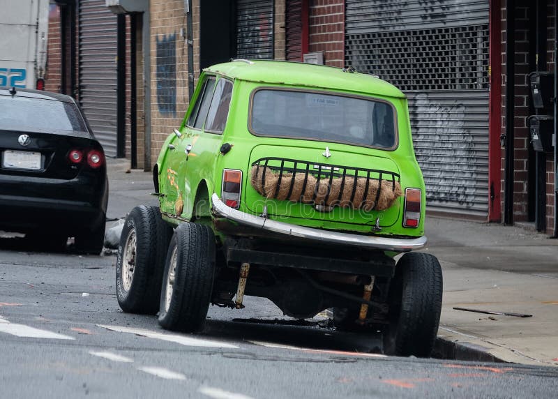 Unusual Custom Car with Oversized Wheely Editorial Stock Image - Image ...
