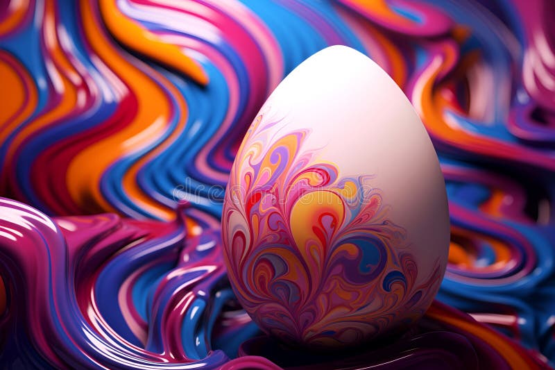 Unusual Design for Easter Using Acidic Colors, Surreal Reality. Stock ...