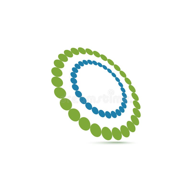 Unusual Double Ring of Small Circles Logo Stock Illustration ...