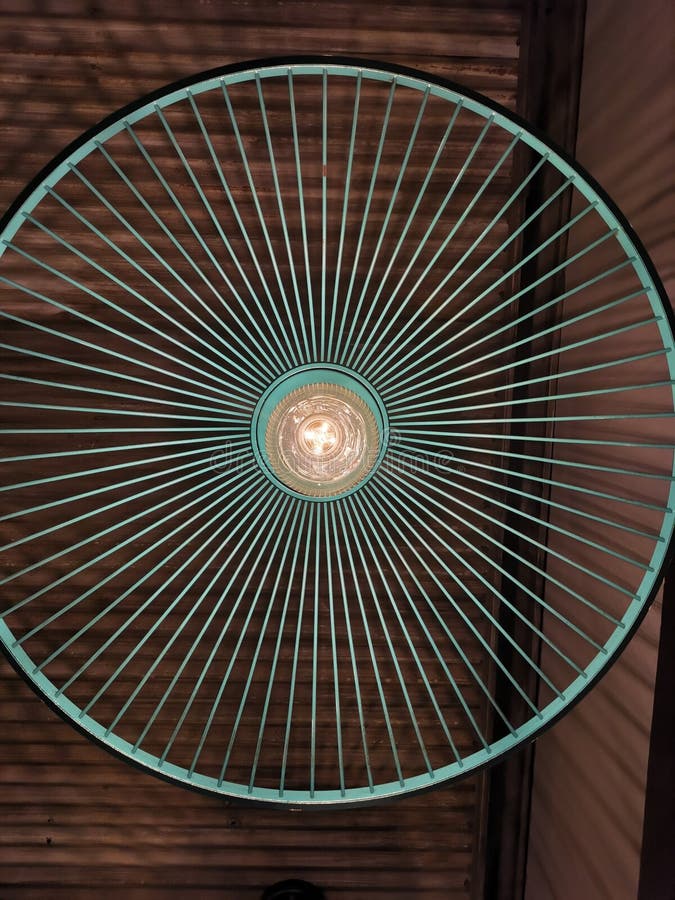 Unusual Electric Light Fitting Comprising Circle with Spokes and ...